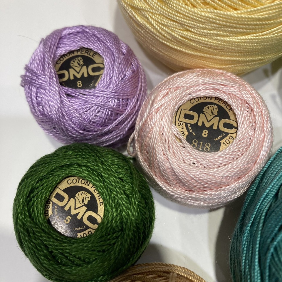 Ten Balls Of DMC Cebelia Crochet Thread Size 10 50g Different Colors ...