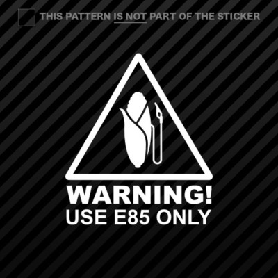 (2x) E85 Only Sticker Self Adhesive Vinyl ethanol clean energy | eBay