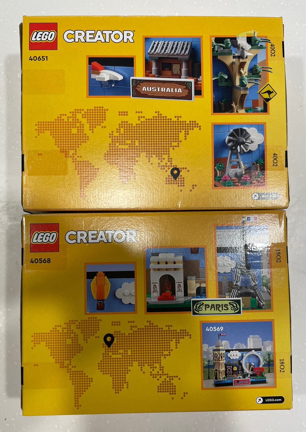 LEGO Postcard- Paris Postcard (40568) and Australia Postcard (40651 ...