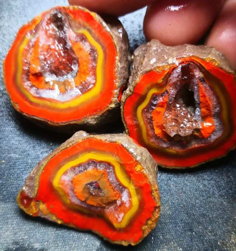Rare Natural Warring States Red Agate Rough Geode Quartz Crystal ...
