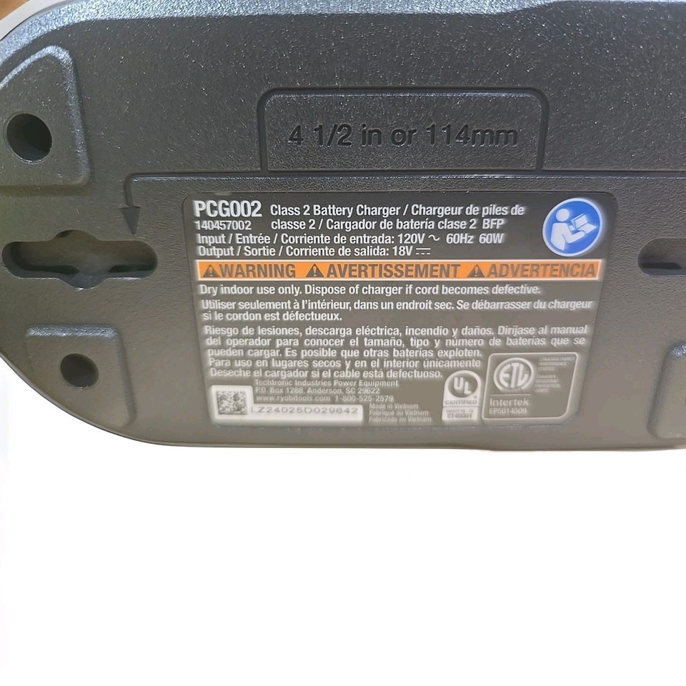 (Pack Of 2) Ryobi PCG002 18v Battery Charger | eBay