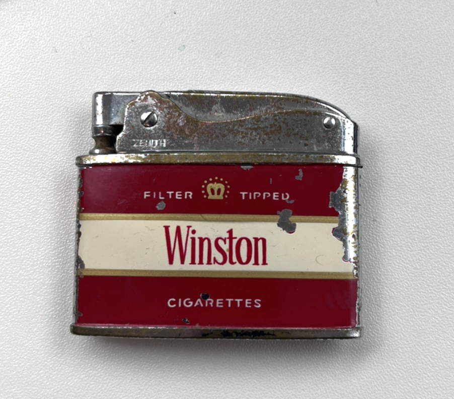 Vintage Zenith Winston Cigarette Lighter Made In Japan Worn Red | eBay