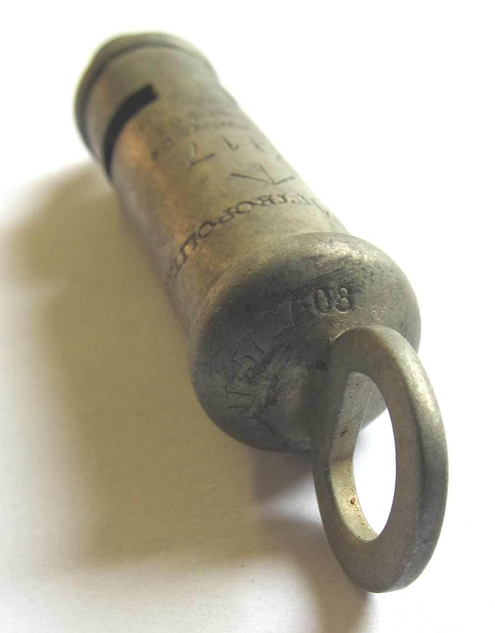 WW1 British Whistle 1914 to 1918 Trench J Hudson Army RFC RAF GALLIPOLI ...