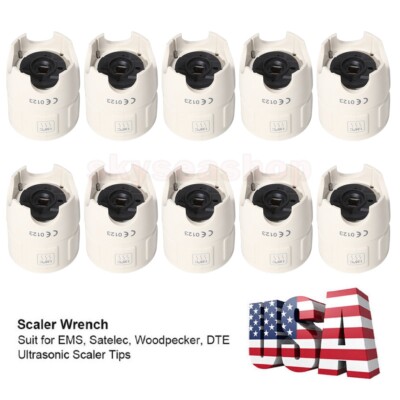 10 Dental Ultrasonic Scaler Piezo Tips Wrench Key fit EMS DTE SATELEC ...