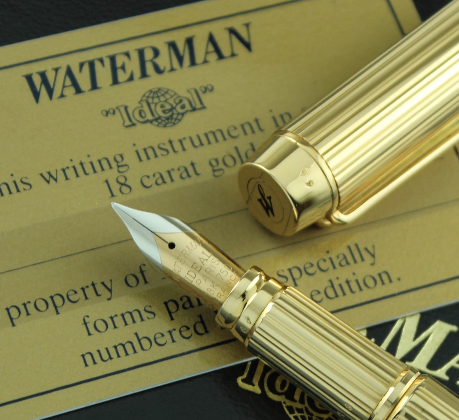 Waterman Le Man "Ideal" Centennial Solid Gold Set - Fountain Pen ...