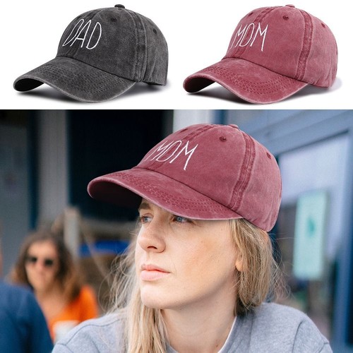 Hats Distressed Faded Cap Baseball Hats DAD MOM Embroidery Baseball ...