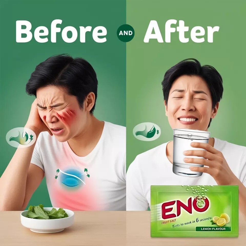 Eno Fruit Salt Sachets Lemon | Fast Antacid Relief | Refreshing Lemon ...