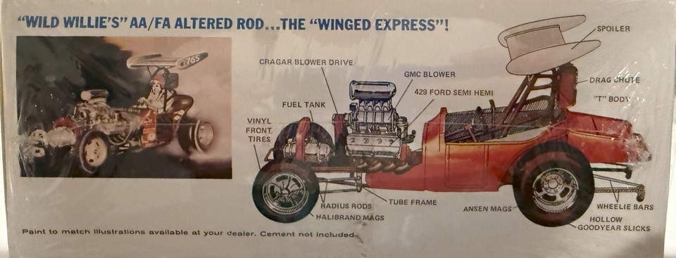 AMT ERTL MPC Wild Willie Borsch Winged Express Altered Rod #6066 ...