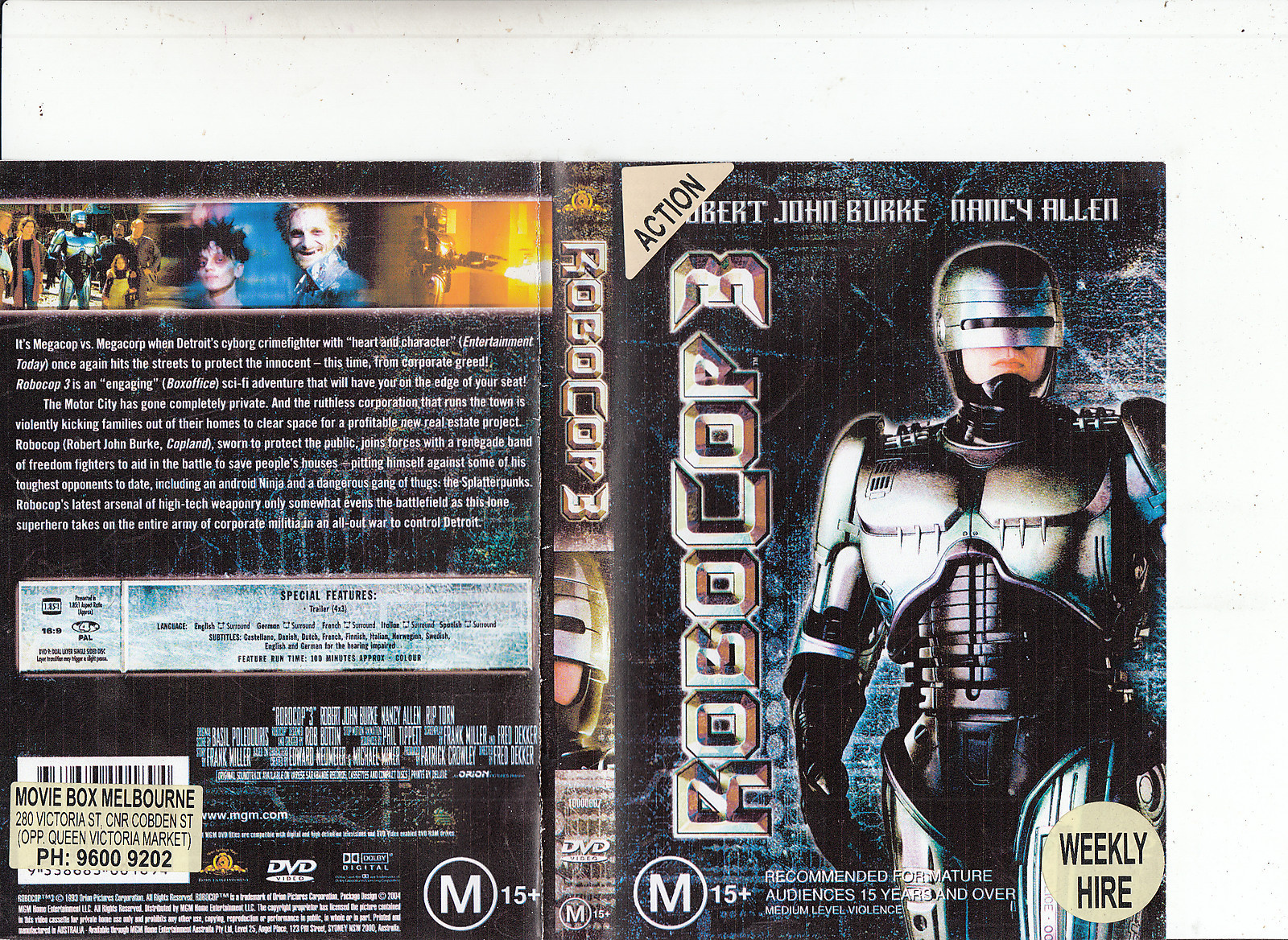 Robocop 3-1993-Robert John Burke-Movie-DVD | eBay