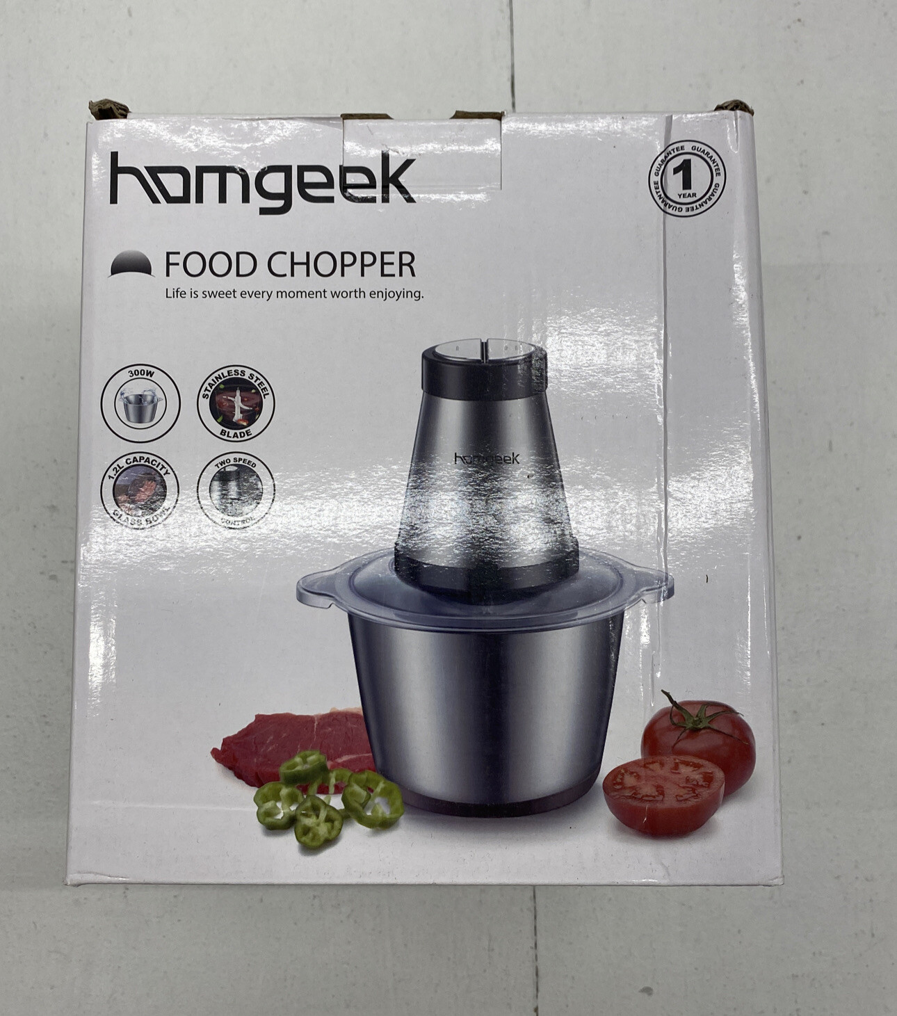 homgeek Electric Food Chopper, 5 Cup Portable Food Processor for ...