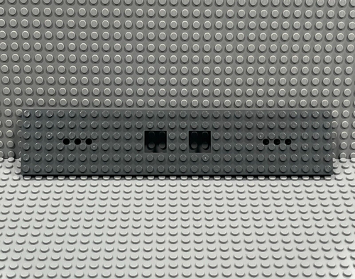 Lego 92339 Dark Gray Train Base 6 x 28 with 3 Round Holes and 2 Square ...