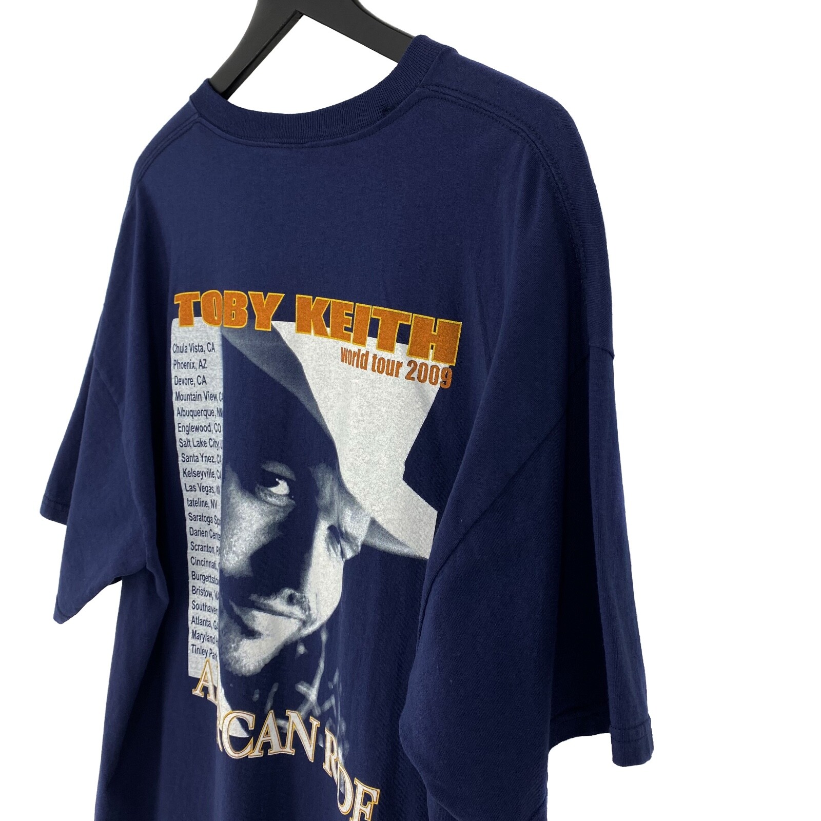 TOBY KEITH 2009 American Ride World Tour Blue T-Shirt… - Gem