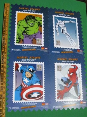 USPS 2007 Marvel Superheroes Stamp Posters Set of 4 | eBay