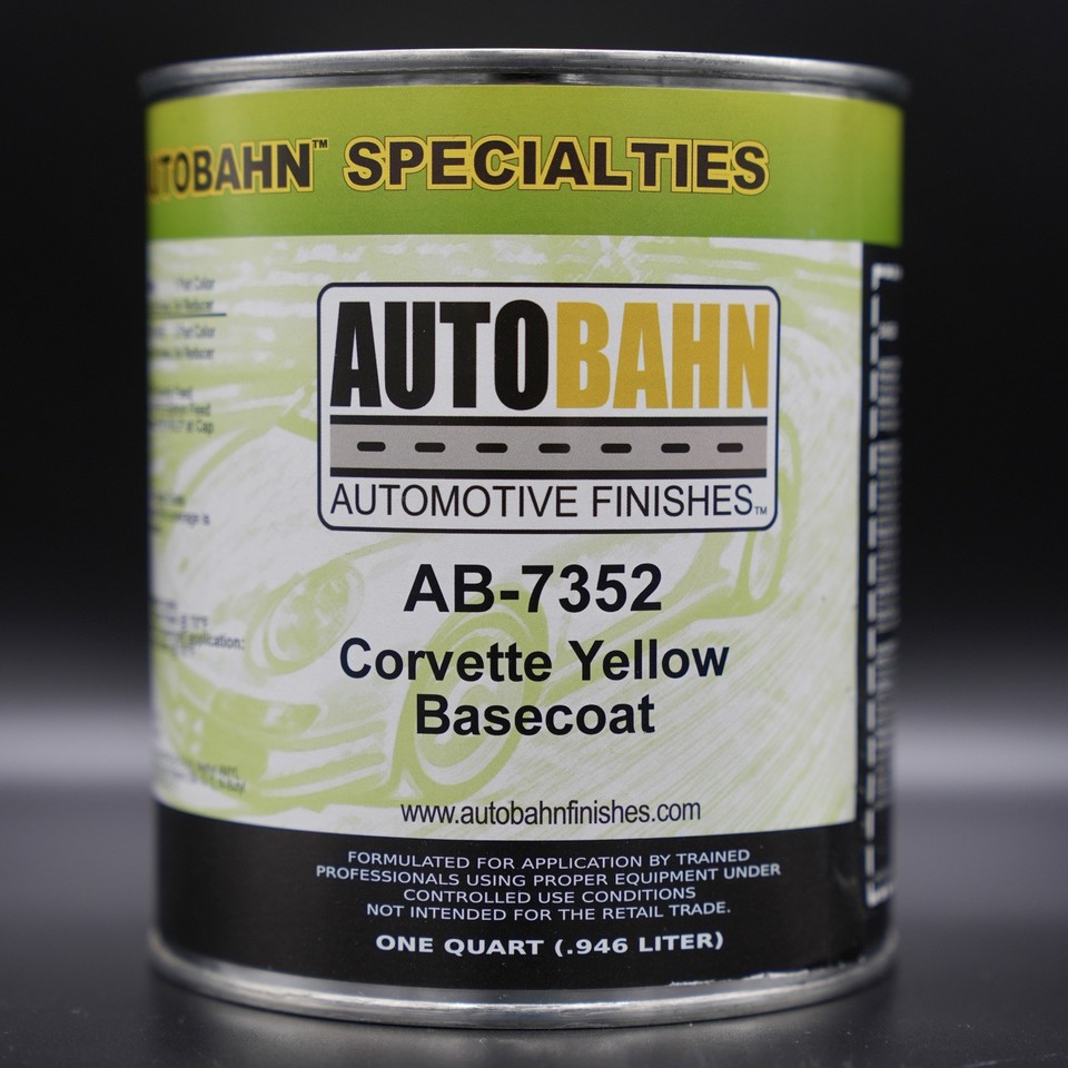 Autobahn Corvette Yellow Basecoat Car Auto Paint QUART AB-7352 Chevy | eBay