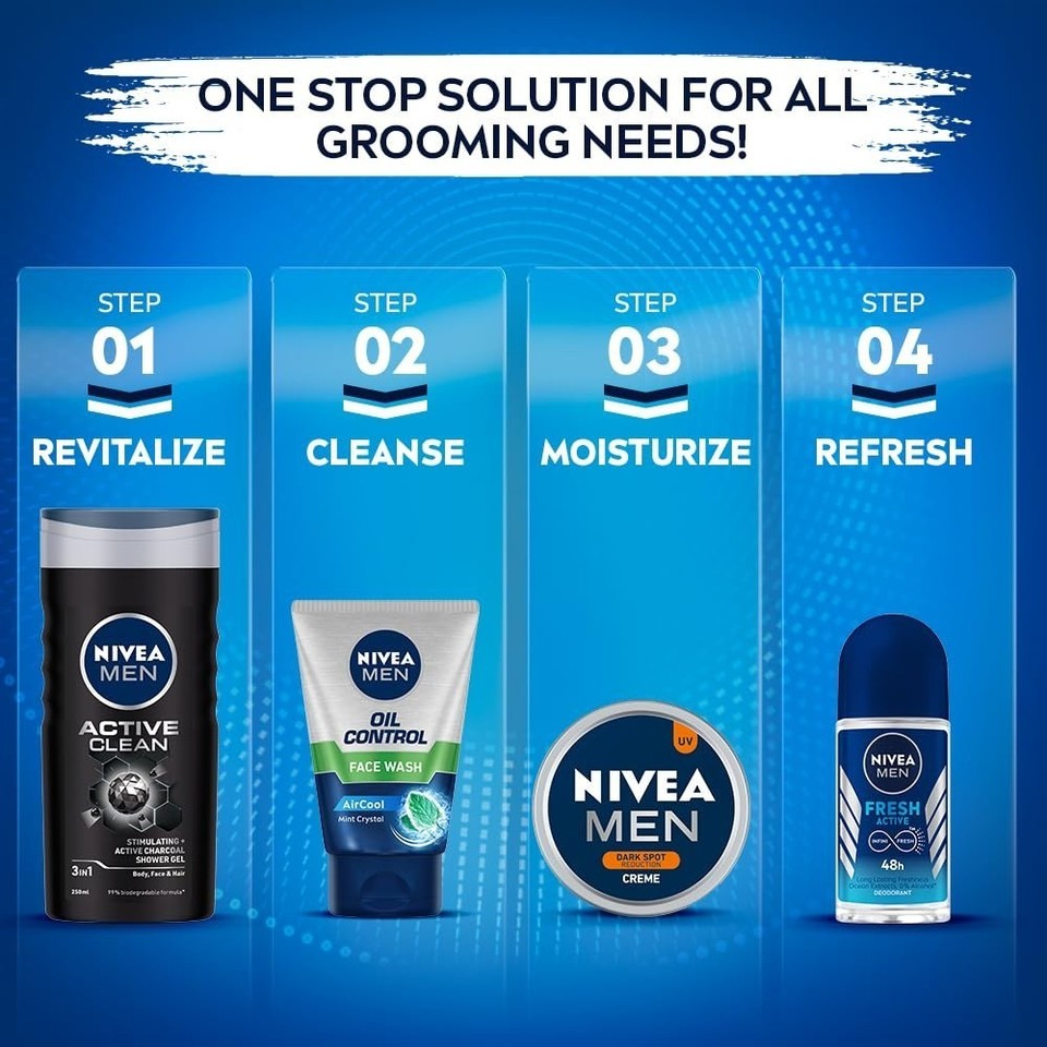 NIVEA MEN Oil Control Face Wash 100g | With Magnolia Bark Extracts For ...