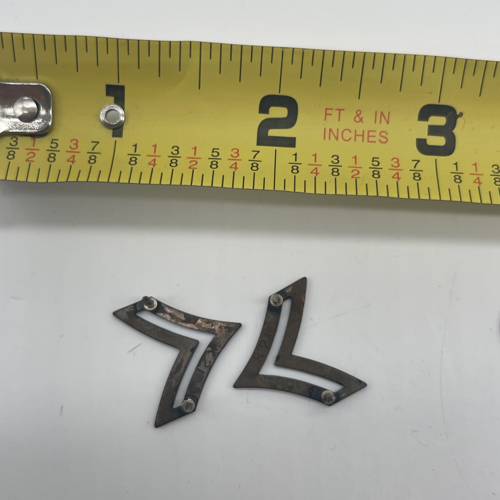 U.S. Military Army Corporal Rank Insignia Chevron Pin Collar Pair