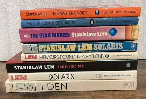 Mixed Lot of 8 VINTAGE Stanislaw Lem Sci-Fi MMPB(5) TPB(3) Good ...