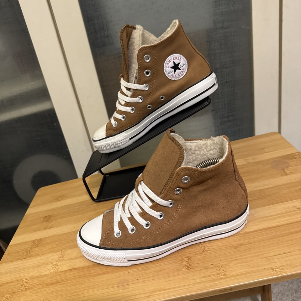 Converse Chuck Taylor All Star Cozy Suede high-top Brown trainers UK ...