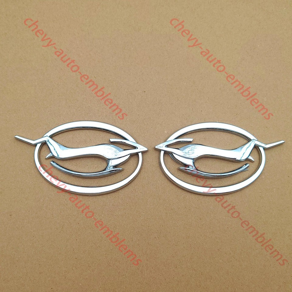 2pcs Silver Impala Flying Left Right Side Pillar Emblem Nameplate ...