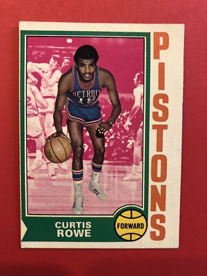 TOPPS 1974-75 BASKETBALL CURTIS ROWE PISTONS #22 | eBay