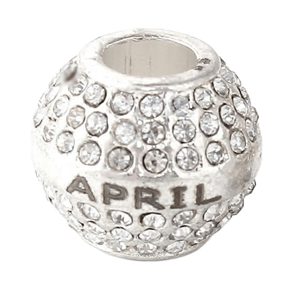 Birthstone Charms for Bracelets Spacer Bead With Month Engraved on ...