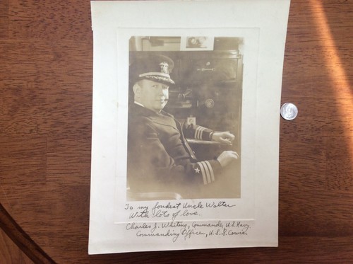 USN Navy Commander Charles Whiting USS Cowie Ship Gleaves Destroyer ...