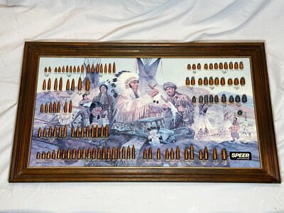 VINTAGE Speer Bullet Cartridge Display Board Ad Sign Potlach American ...