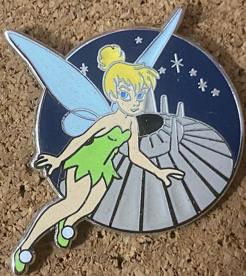 P9 DISNEY PIN TINKERBELL FLYING OVER SPACE MOUNTAIN | eBay