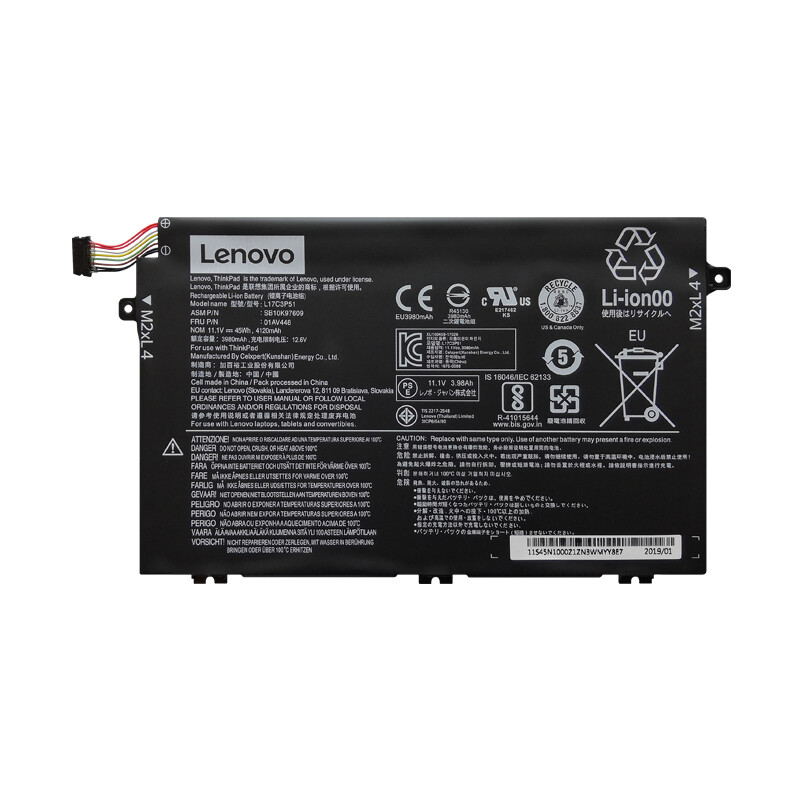 Original L17M3P52 battery For Lenovo Thinkpad E480 E580 E485 E585 E490 ...
