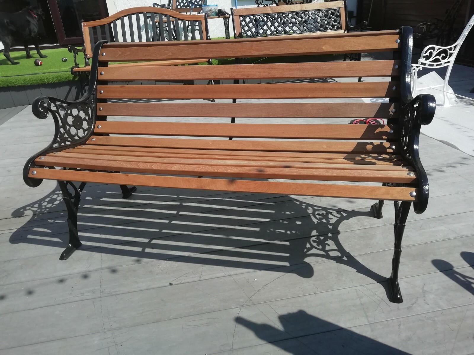 Replacement Sapele Hardwood Garden Bench Slats 1.22m 4 ft x 20mm 35 ...