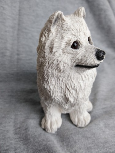 Vintage Stone Critters 1984 UDC Samoyed Dog Figurine Glass Eyes USA | eBay
