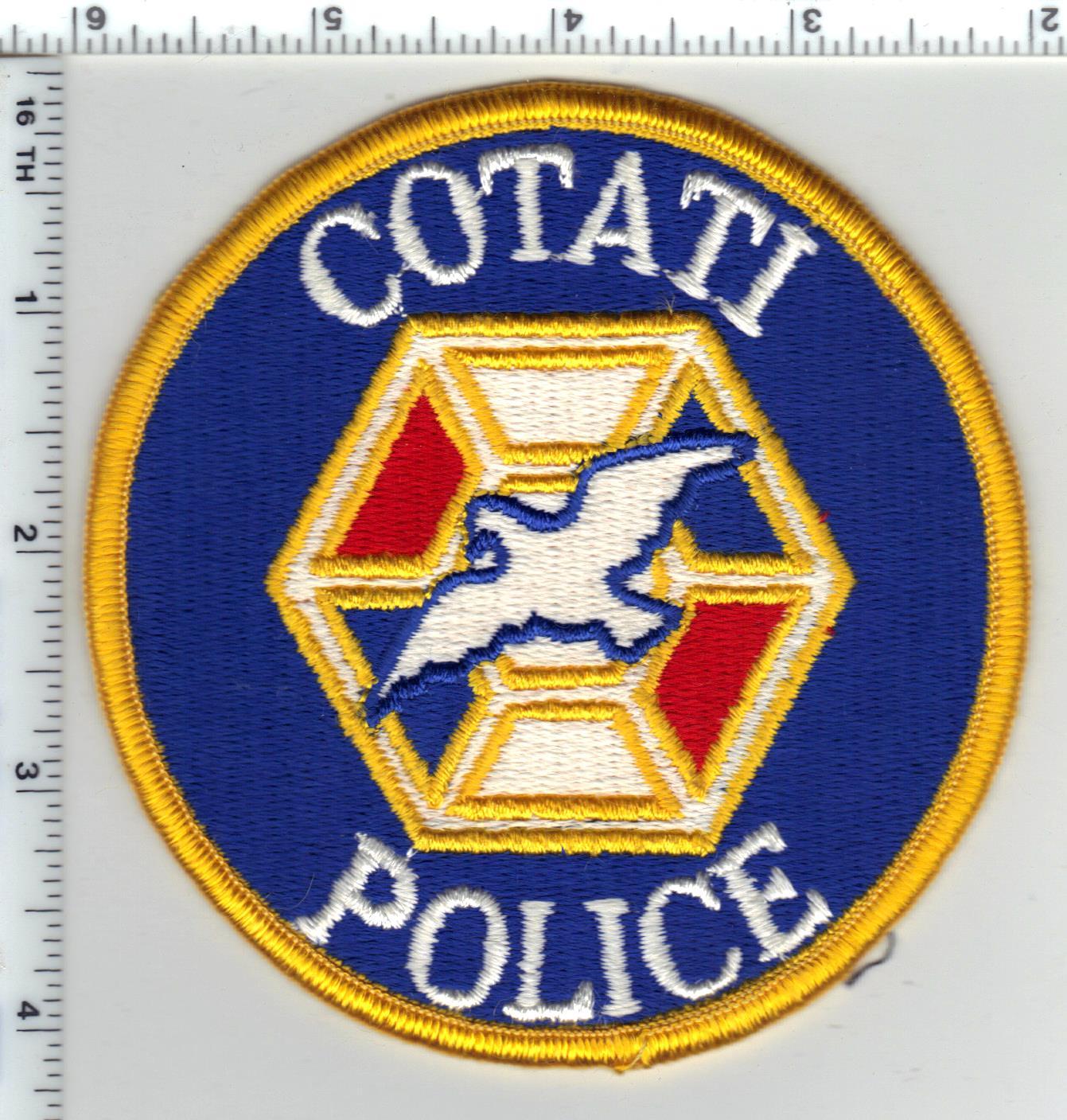 Cotati Police (California) 1st Issue Shoulder Patch from the Early 1980 ...