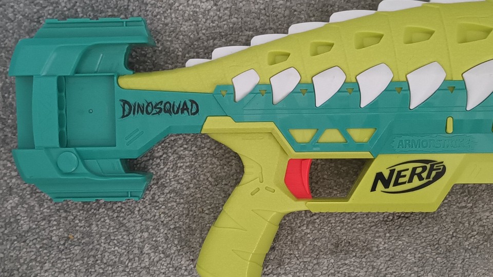Nerf Dinosquad Armourstrike Dart Blaster Gun + Darts | eBay