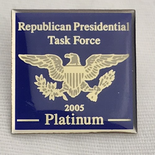 Republican Presidential Task Force Pin Gold Tone Enamel 2005 Platinum ...