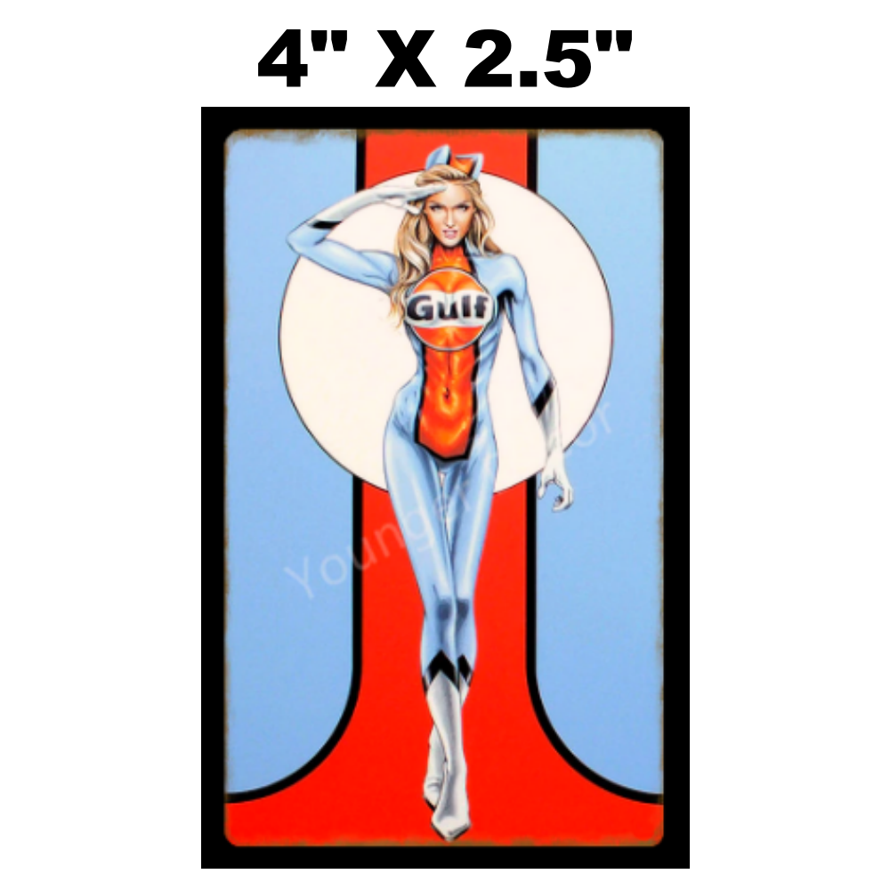 Gulf Oil Sign Decal Sticker -.Gulf Oil 50's, 60's Vintage Replica Gulf ...