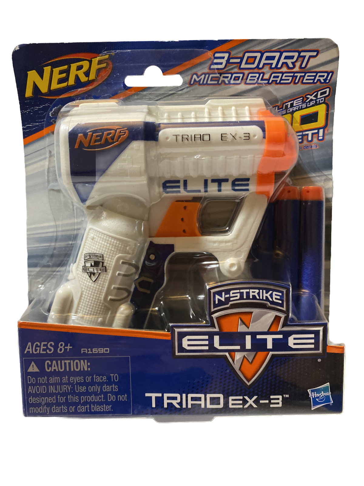 Hasbro NERF N Strike Elite TRIAD EX 3 Blaster 3 Dart Micro Blaster ...