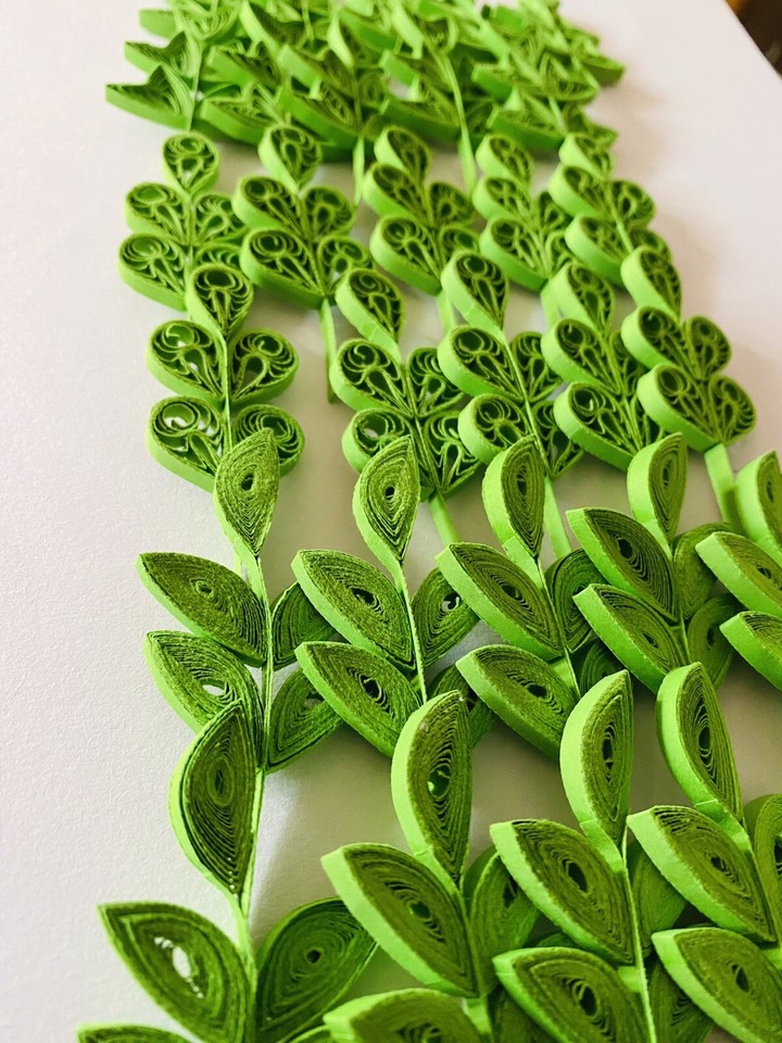 DIY Paper Quilling Leave Bunch Handmade Scrapbooking Craft Wall Art New ...