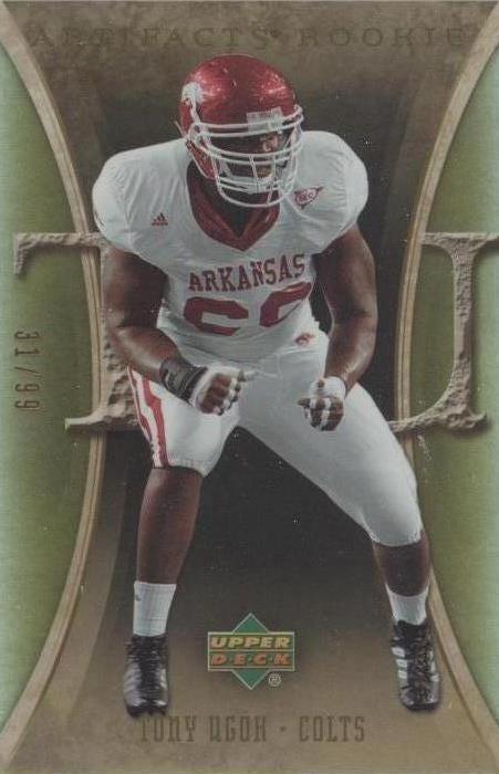 2007 Upper Deck Artifacts - Rookie Tony Ugoh #148 Gold /99 (RC) for ...