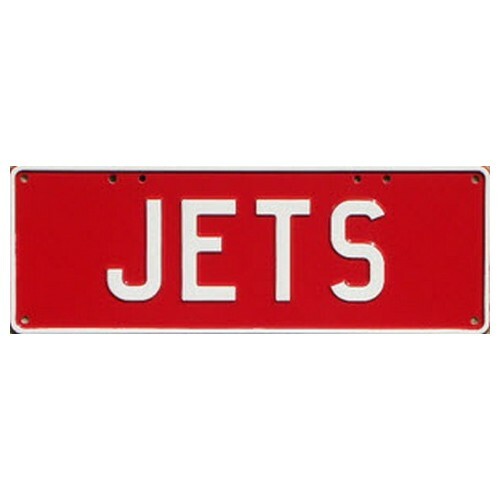 Novelty Number Plate - Jets White On Red AUS Licence Plate Sign Wall ...