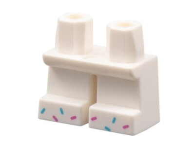 LEGO 41879pb027 Legs Short with Dark Azure and Magenta Sprinkles on ...