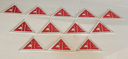 Vintage Lot (12) CTE Red White Triangle Embroidered Iron/Sew-on Patches NOS | eBay