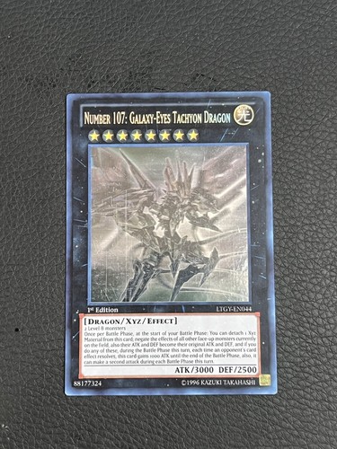 Yugioh Number 107: Galaxy-Eyes Tachyon Dragon LTGY-EN044 Ghost Rare 1st ...