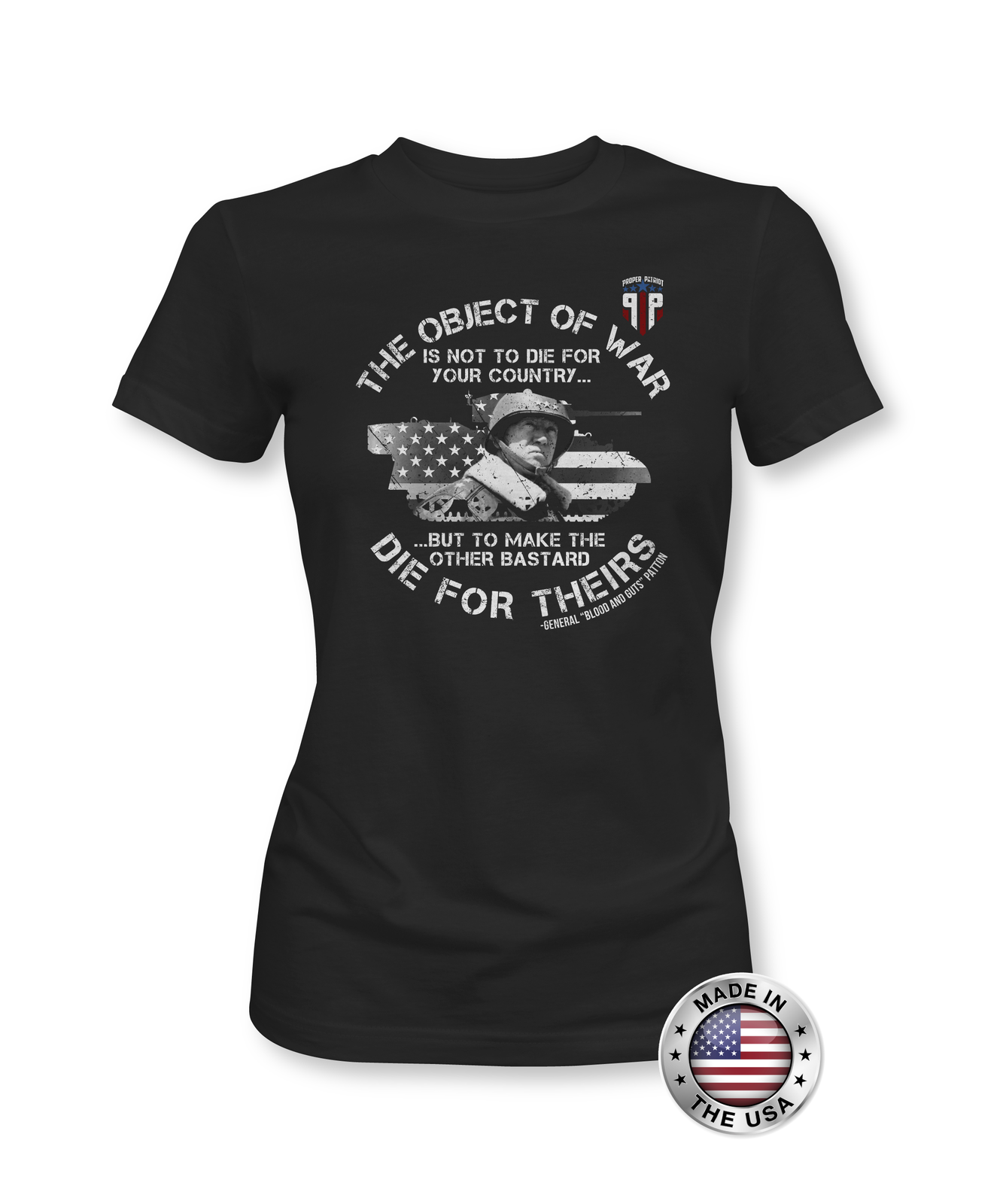 The Object Of War General Patton - American Flag Apparel - Women's ...