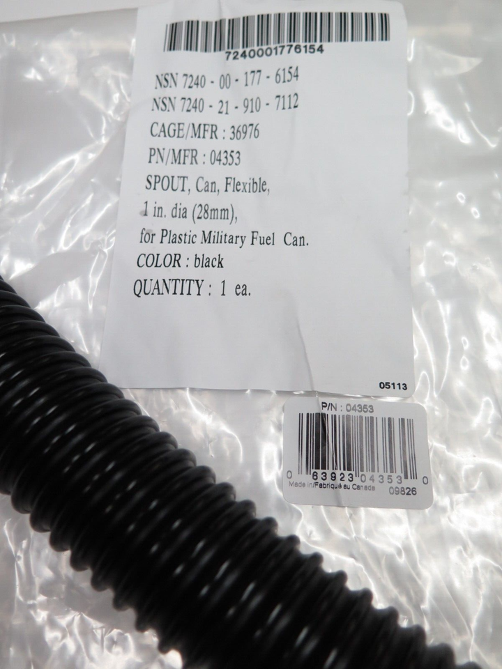 Military Fuel Can Spout (MFC) "28mm HIGH FLOW" 7240-00-177-6154 | 28mm ...