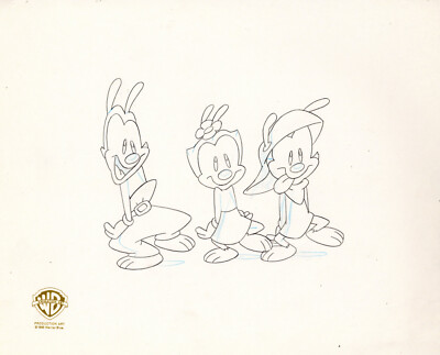 Animaniacs-Yakko, Wakko, Dot-Original Production Drawing- Baloney and ...