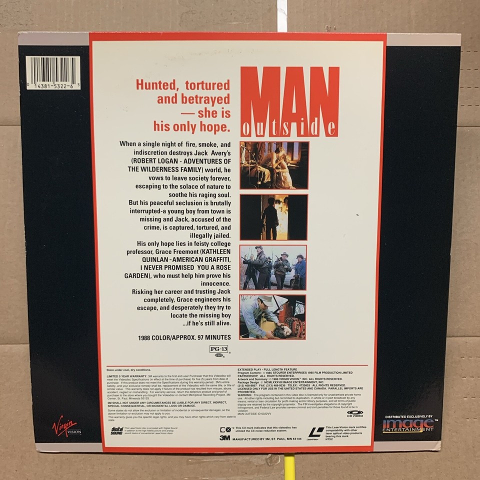 Man Outside (Laserdisc) GREAT FILM VERY RARE DIGITAL SOUND LASERDISC ...