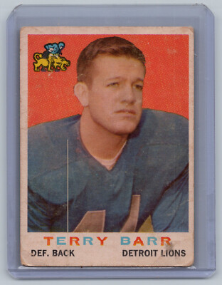 1959 Topps NFL Terry Barr #14 Detroit Lions Poor-Good | eBay