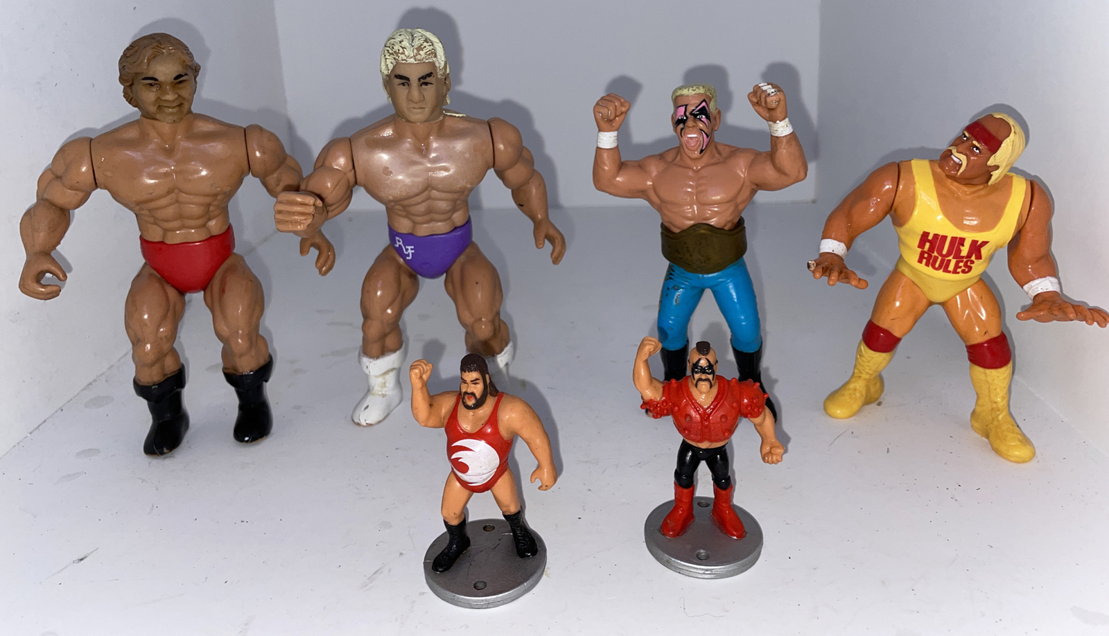 6 Vintage Wrestling Figures 2 Remco AWA Wrestler, 1 Galoob, 3 Titan ...