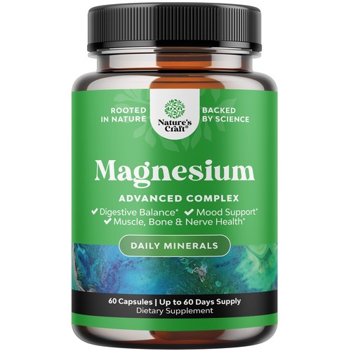High Absorption Magnesium Complex Supplement - Pure Magnesium Citrate ...