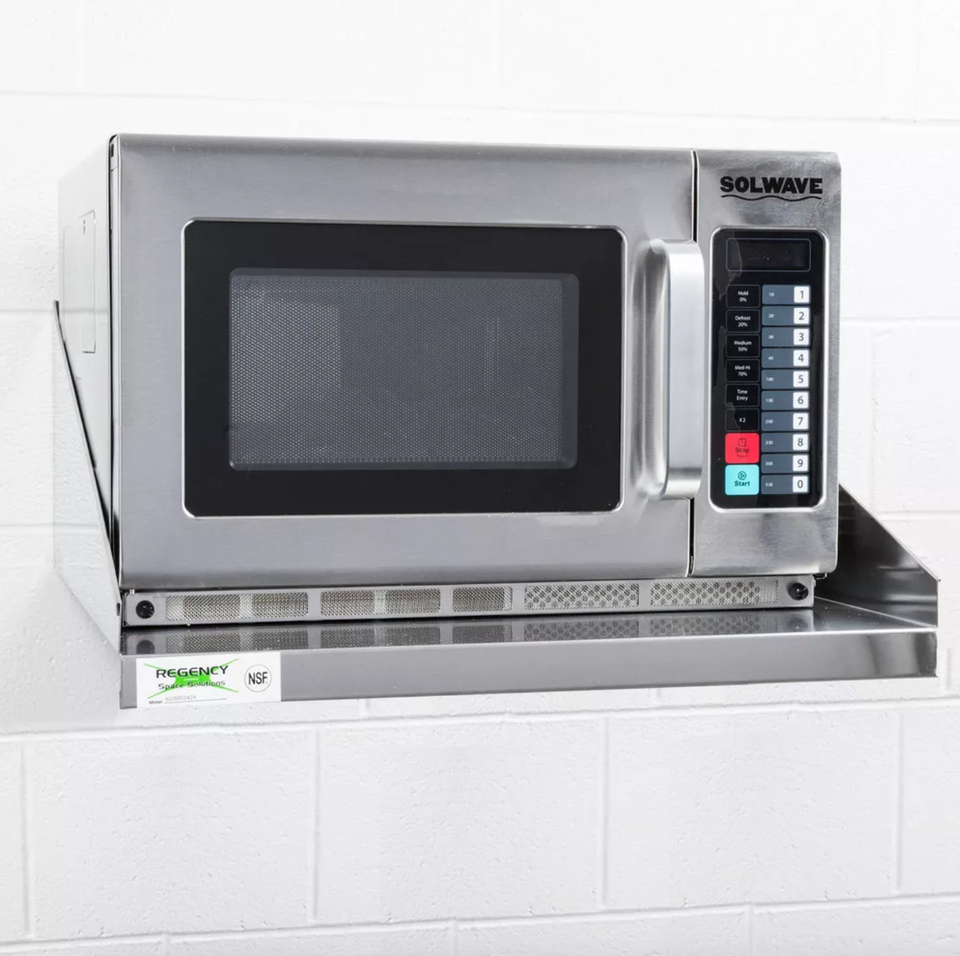 24" x 24" Stainless Steel Commercial Restaurant Microwave Wall Mount ...